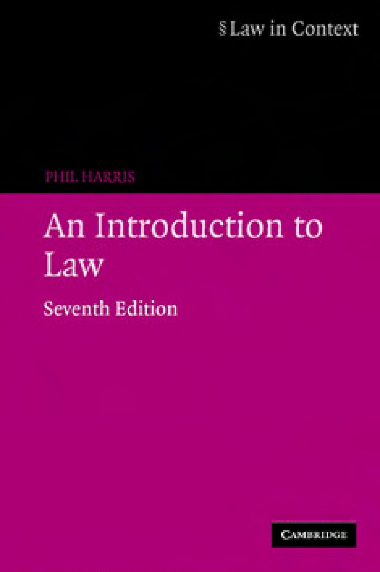 An Introduction to Law 7th ed - Pakistan Law House